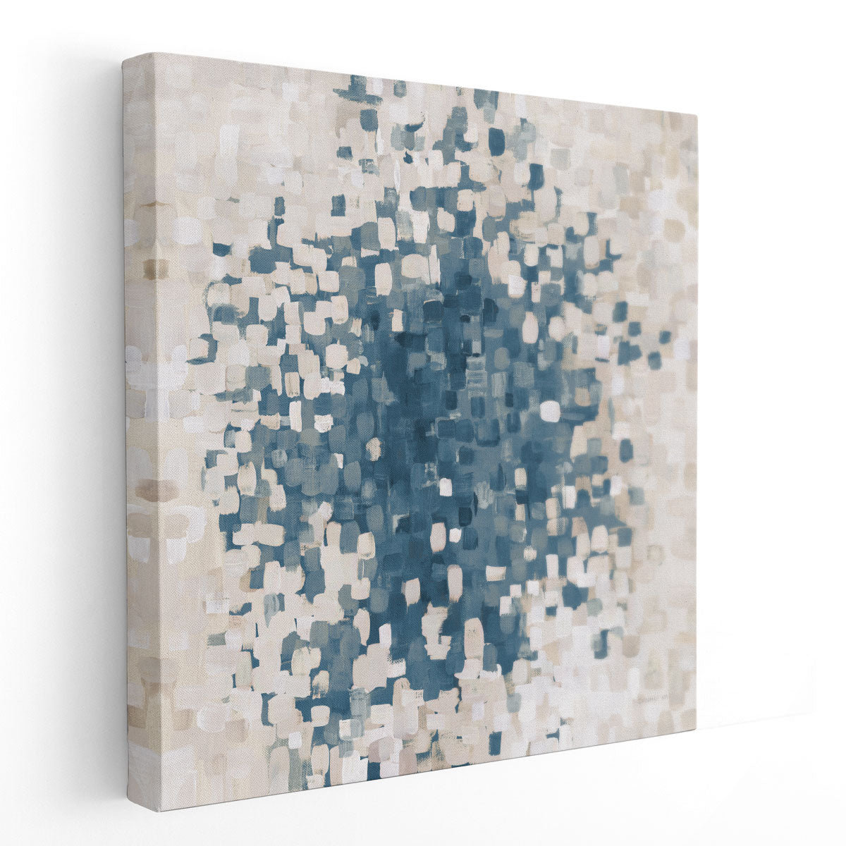 Orren Ellis Summer Blocks Blue Sand - Canvas Print Wall Art | Wayfair