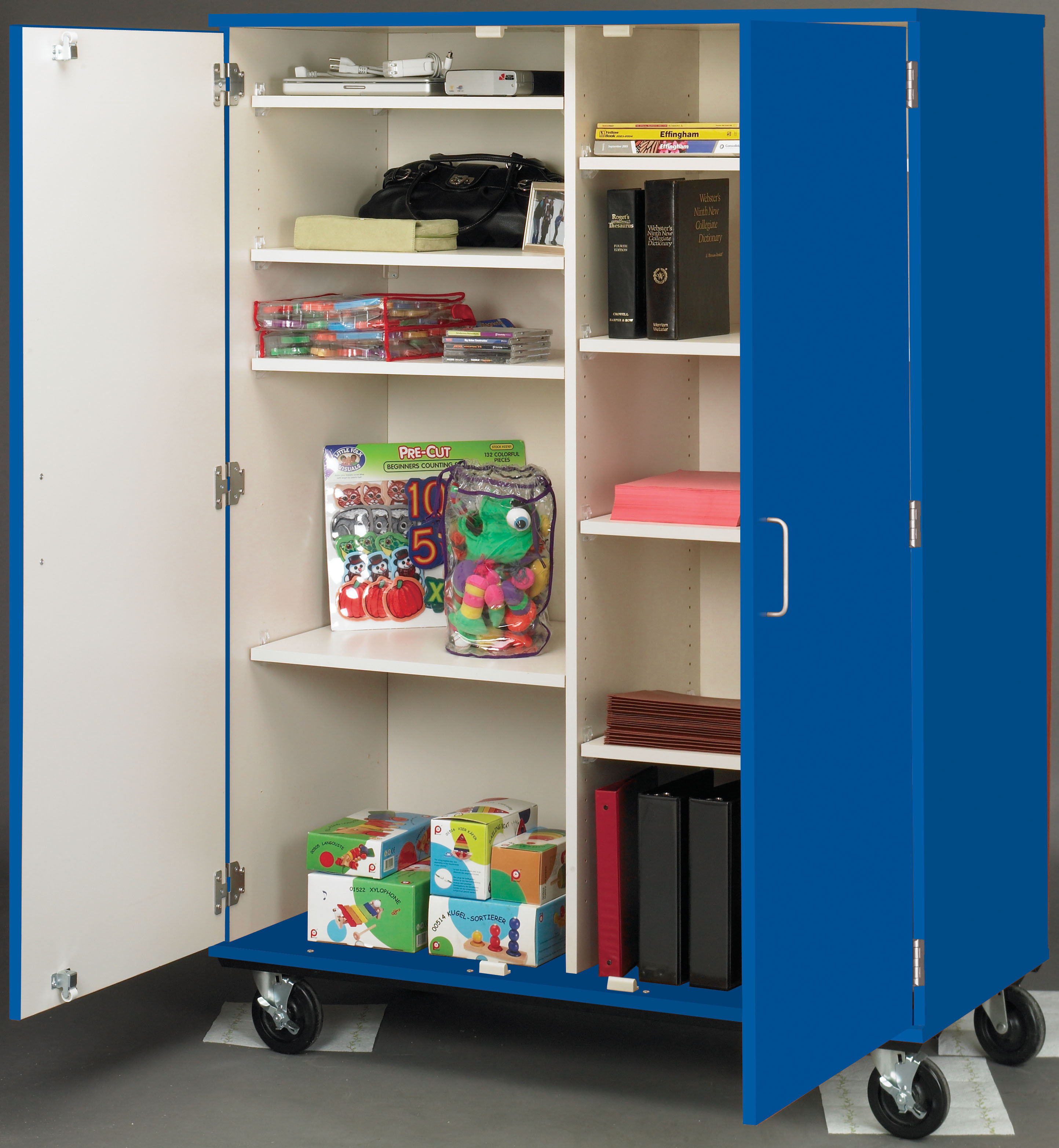 Latitude Run® Wrangell 12 Compartment Classroom Cabinet with Casters ...