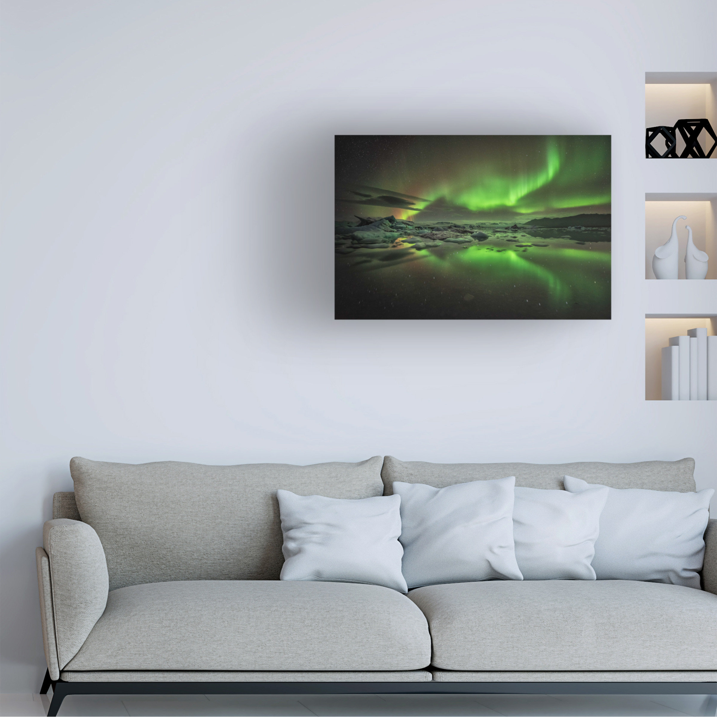 Ebern Designs Raymond Hoffmann Glacier Lagoon Canvas Art | Wayfair