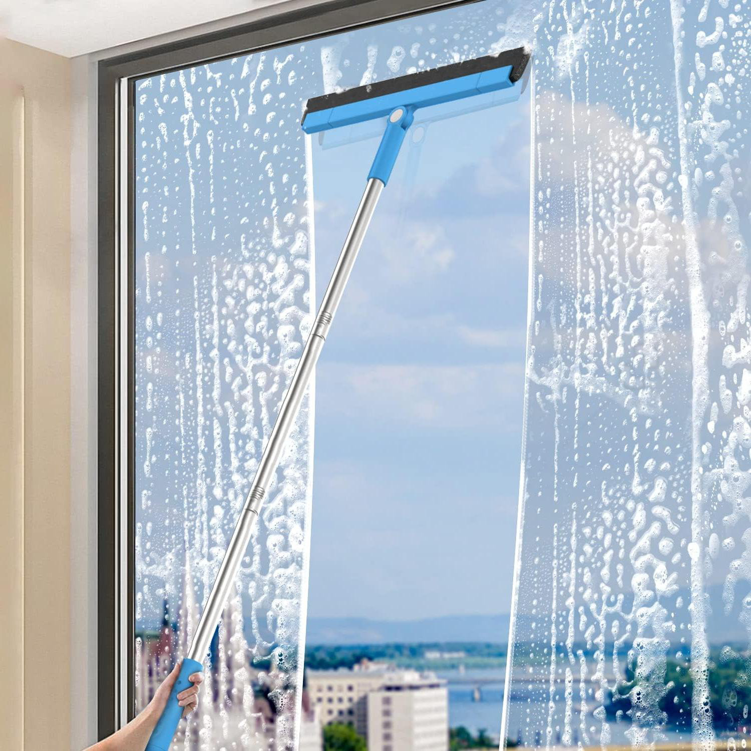ZHENGYANGMAOYI Floor Squeegee Adjustable Long Handle Professional Floor ...
