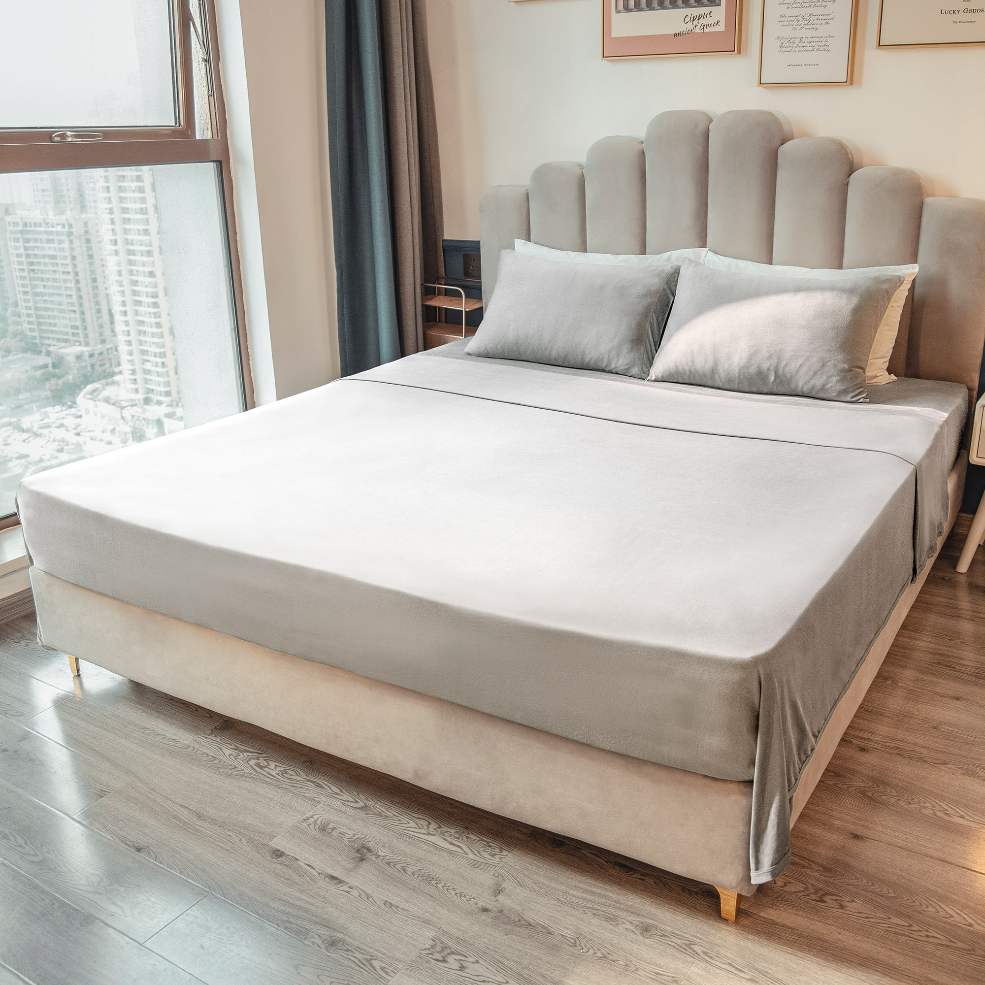 Awesome Home Sheet Set Ultra Soft Jersey Knit Sheet Set Deep Pocket ...