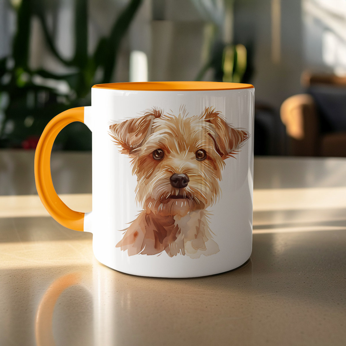 East Urban Home Vibrant Fox Watercolor Art Splash 11oz Coffee Mug ...