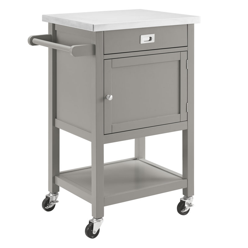 Wade Logan® Annily 26'' Wide Rolling Kitchen Cart with Stainless Steel ...