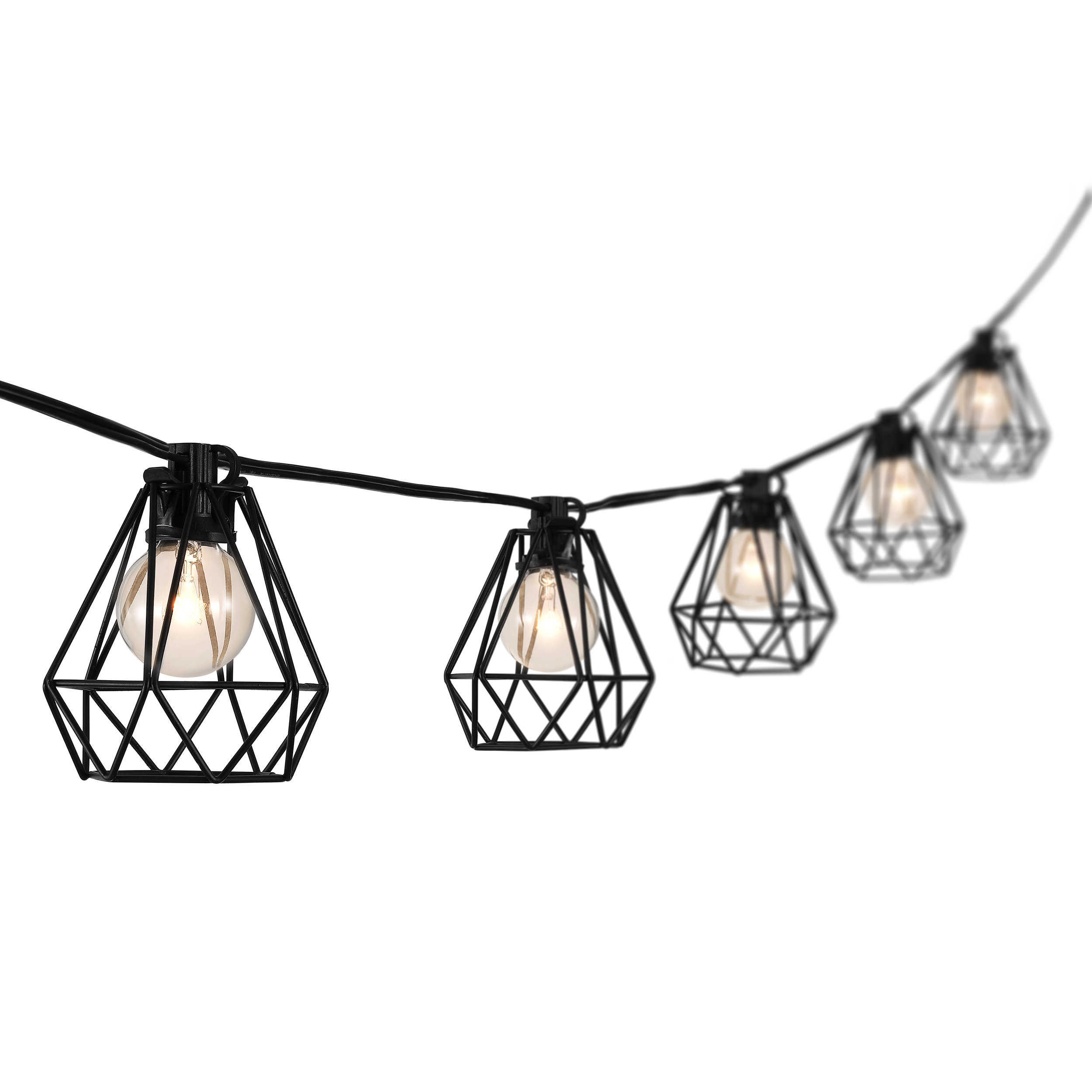 17 Stories Beaney 10' Outdoor 10 - Bulb Shaded String Light (End to End ...