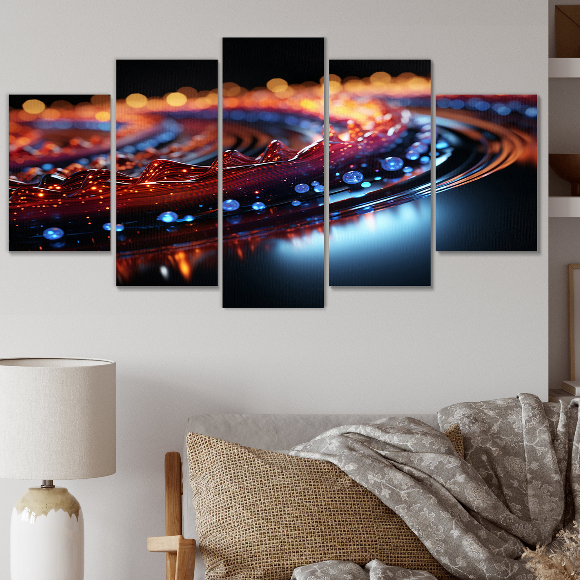 Latitude Run® Abstract Futuristic Cityscape Of Sound - Abstract ...