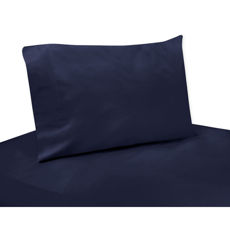 Sweet Jojo Designs Arrow Solid Navy Blue Sheet Set | Wayfair