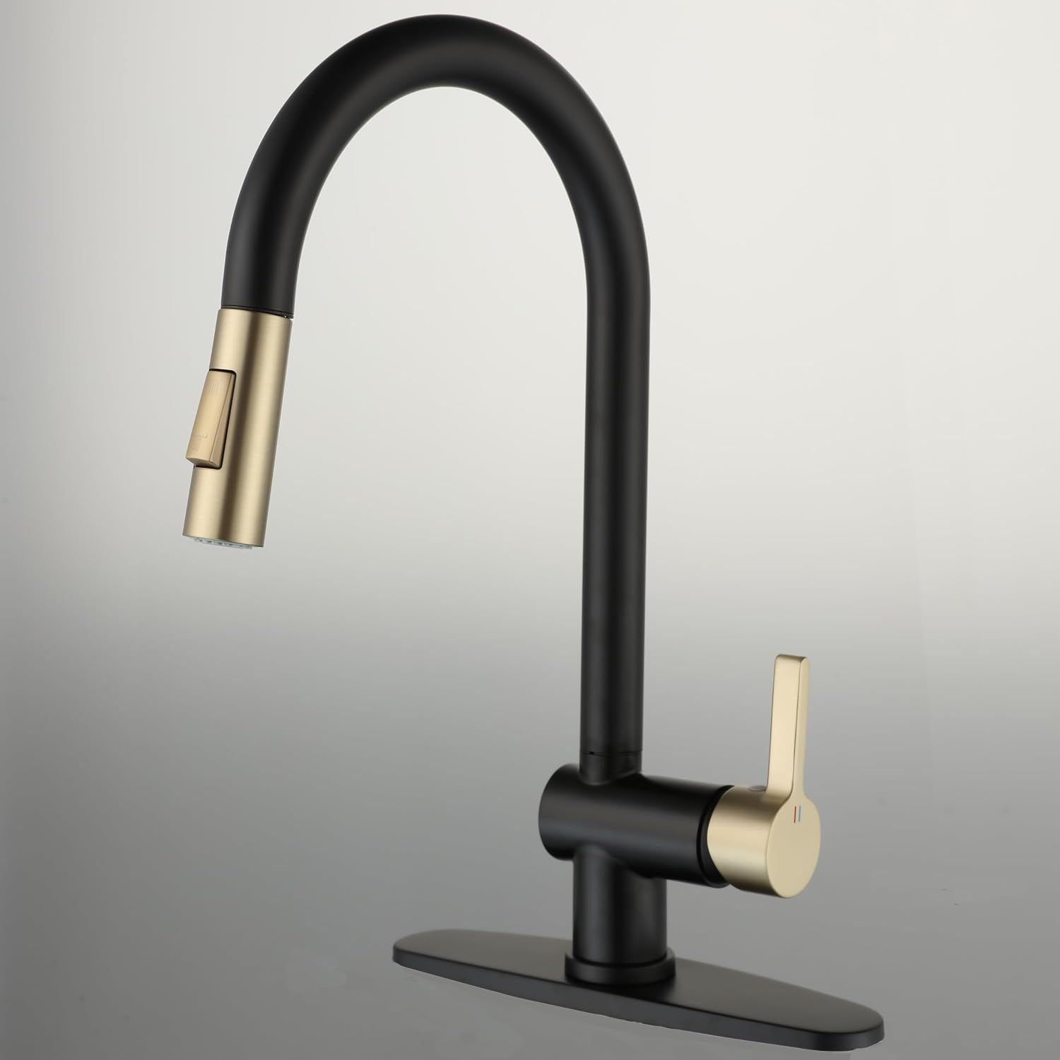Roundhill Furniture L Kitchen Faucet, High Jet Modern Kitchen Faucet ...