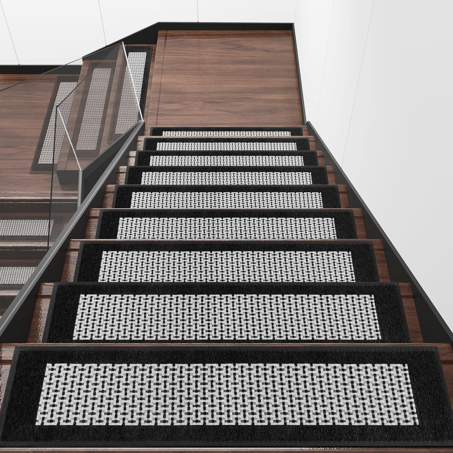 Hokku Designs Stair Treads For Wooden Steps Non-Slip Carpet, 4 PCS ...
