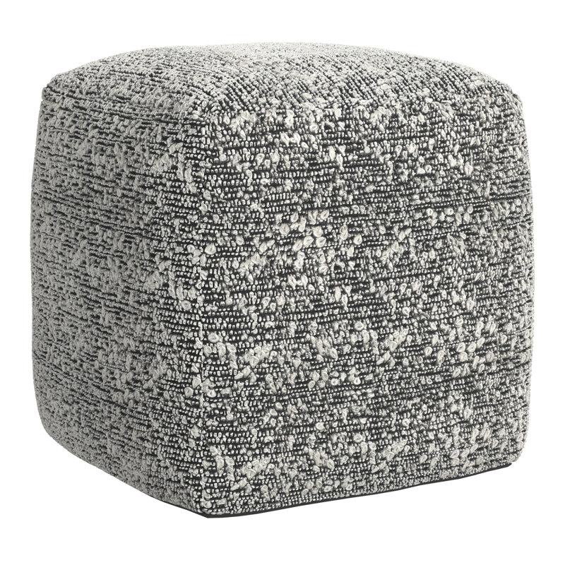 Ebern Designs Paislee 18" Square Upholstered Pouf | Wayfair