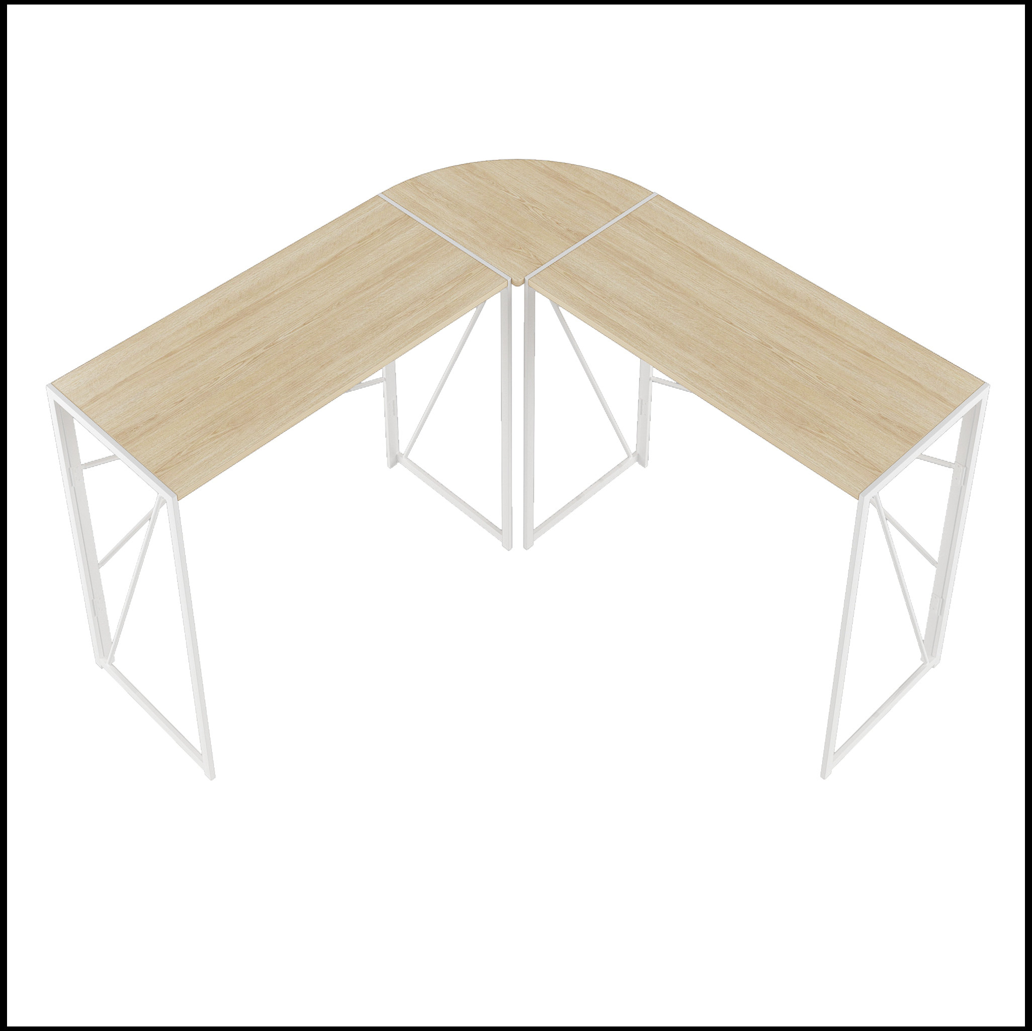 17 Stories Modern Design L-Shaped Desk Corner Computer Desk PC laptop ...