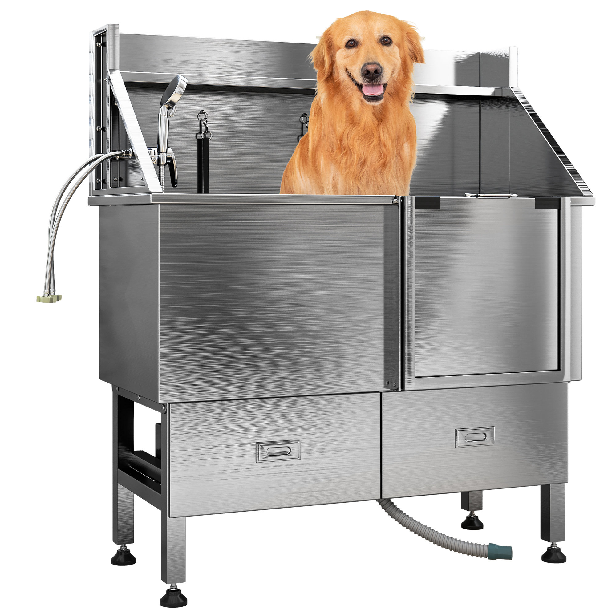 Balconera Professional Stainless Steel 304 Dog Bathtub (Right Door ...