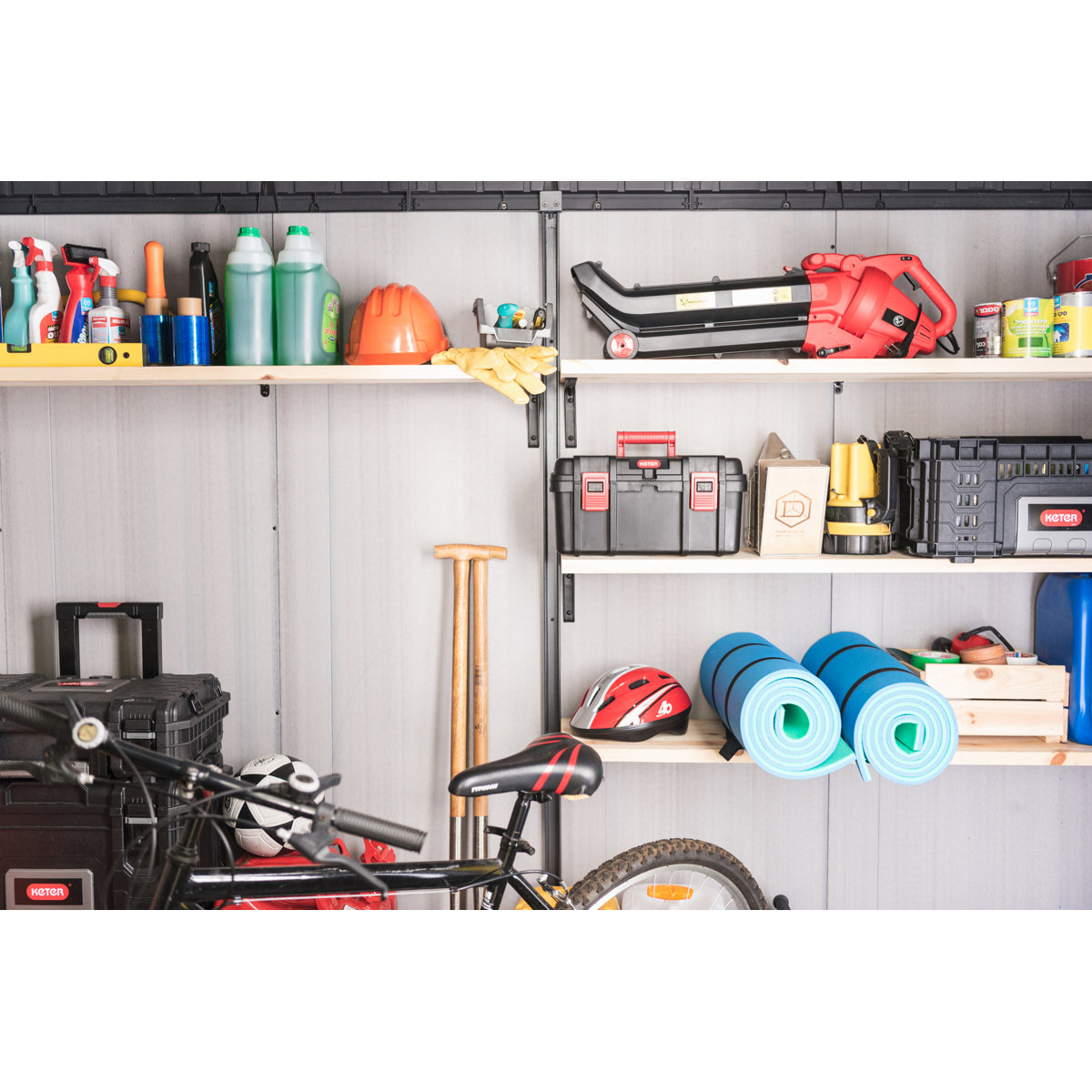 Keter Artisan 11x7 ft. Modern Durable Resin Outdoor Storage Shed With ...