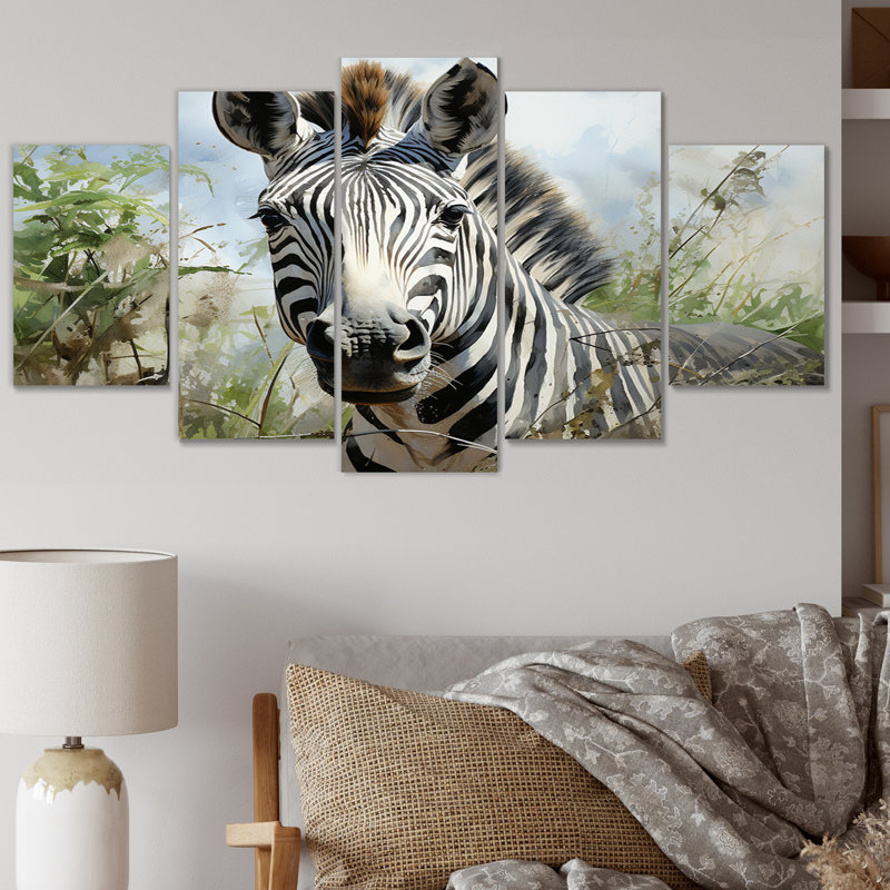 Dakota Fields Zebra Stripes In Jungle - Animals Wall Art Living Room ...