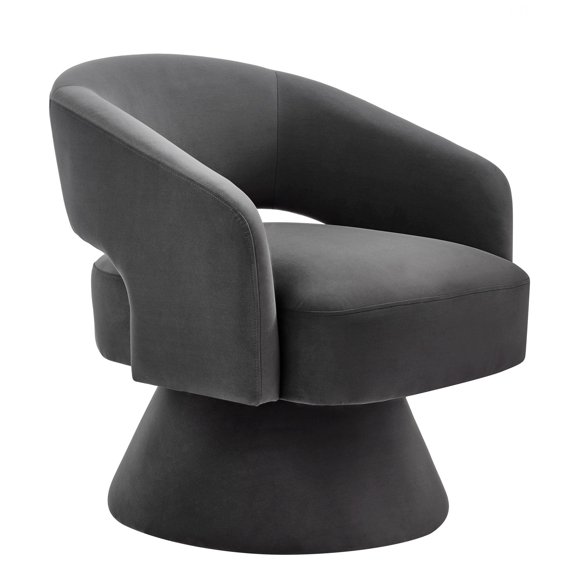 Latitude Run® Modern Swivel Barrel Chair, Upholstered Round Accent ...
