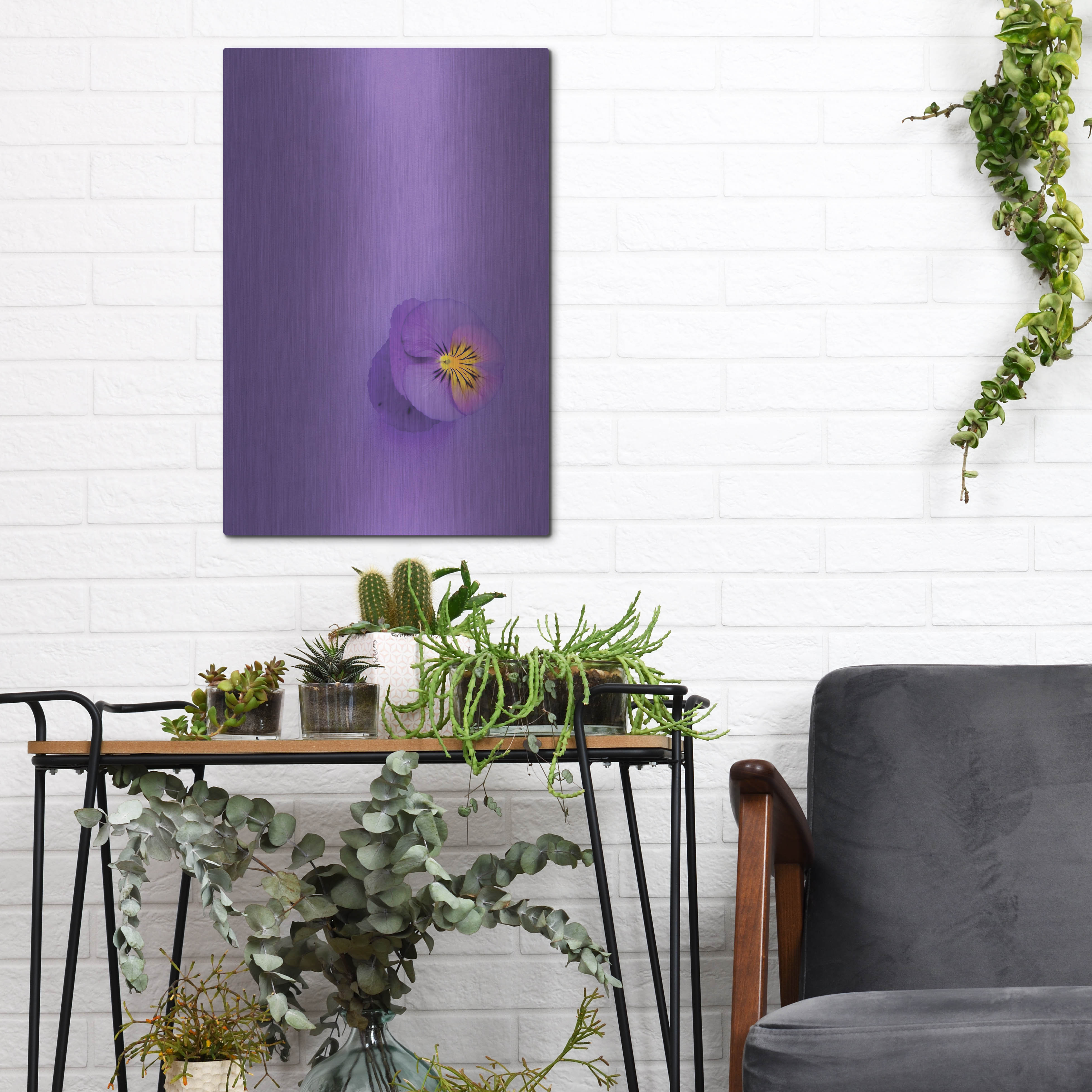 Latitude Run® 'Lavender Pansy' by Incado Metal Wall Art | Wayfair