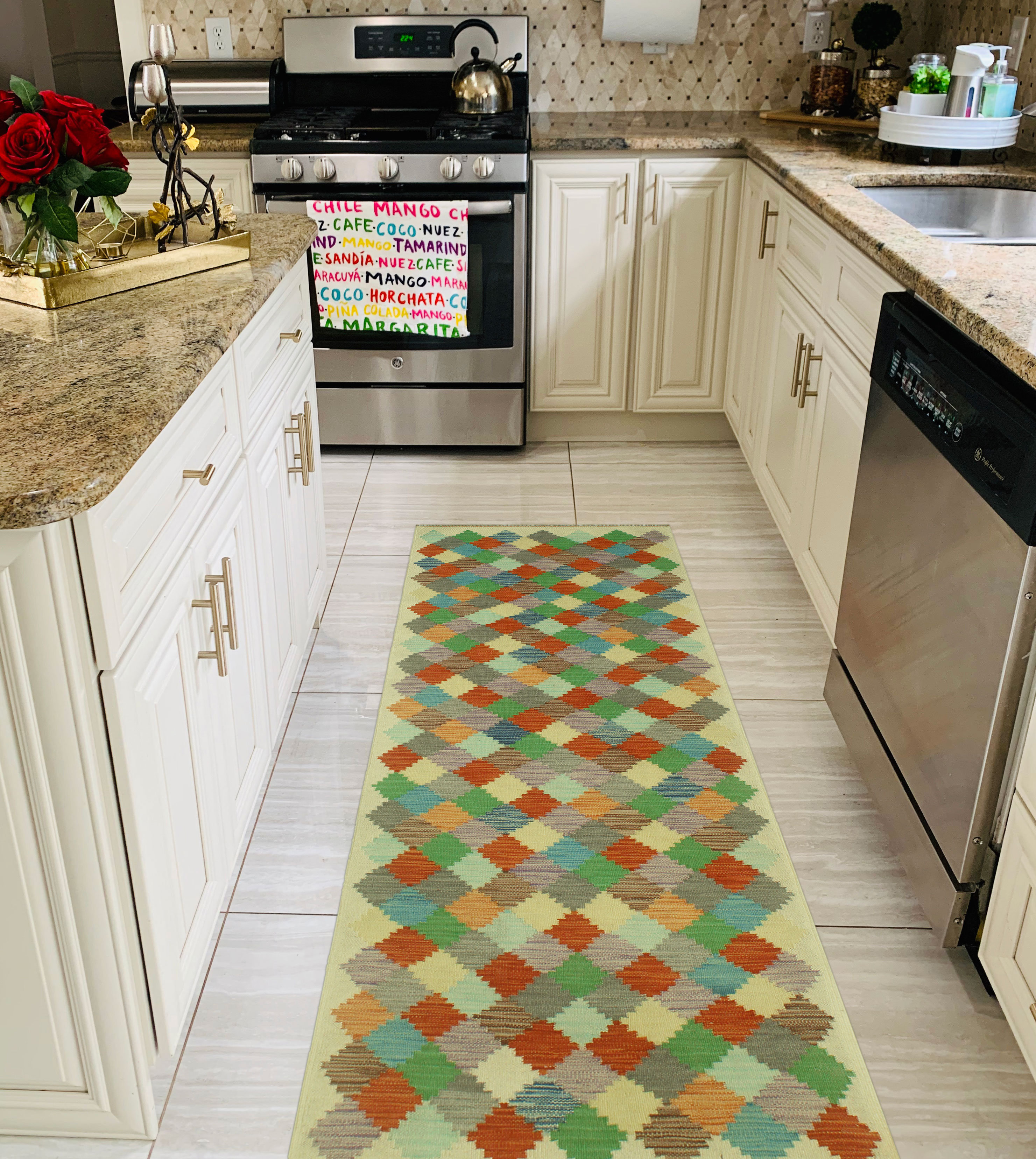 Union Rustic Bousson Kilim Asha''ath Rust Runner | Wayfair