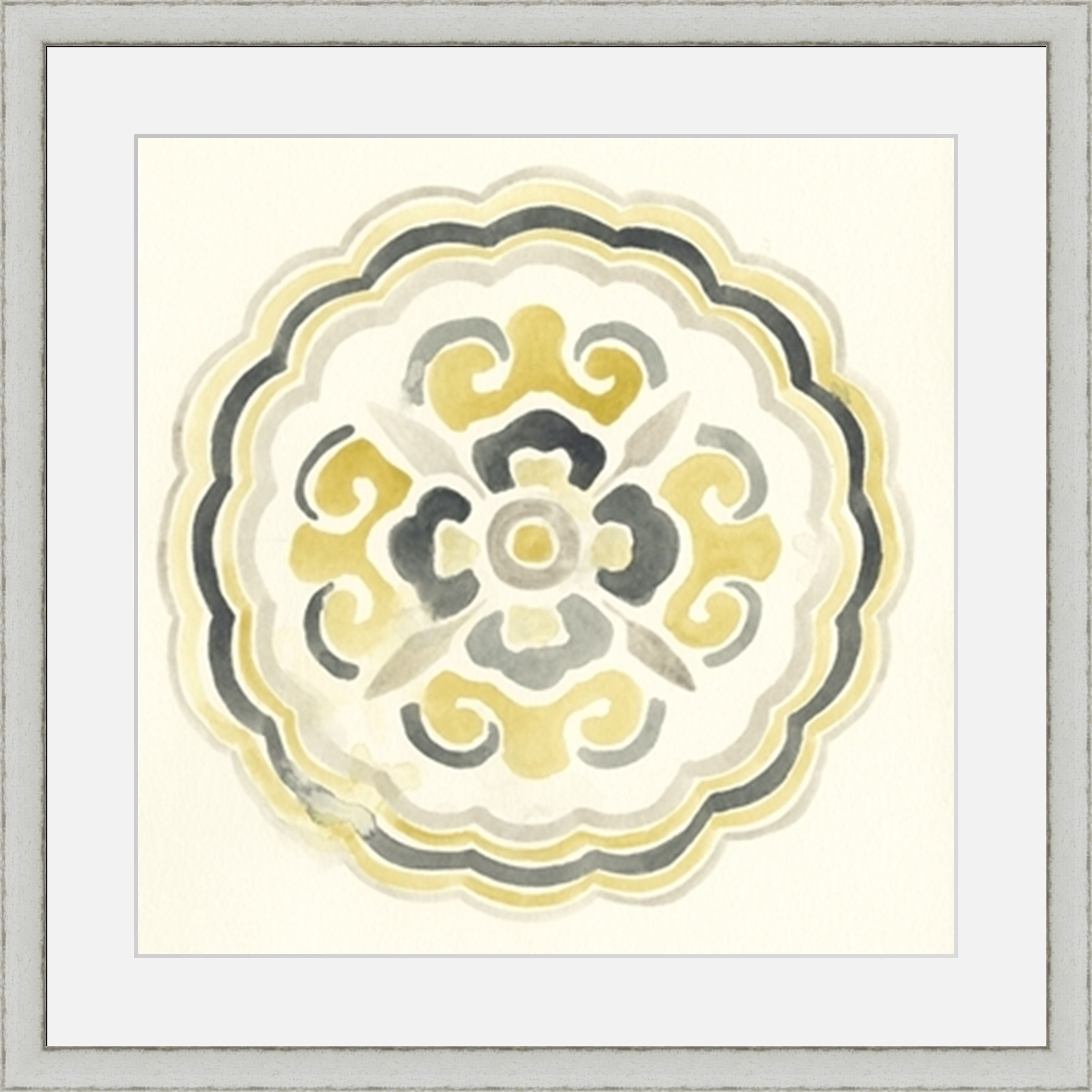 Indigo Safari 'Modern Medallions II' Framed Acrylic Painting Print ...