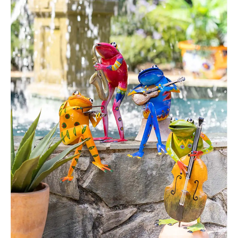 Wind & Weather Frog Musician Statue & Reviews | Wayfair