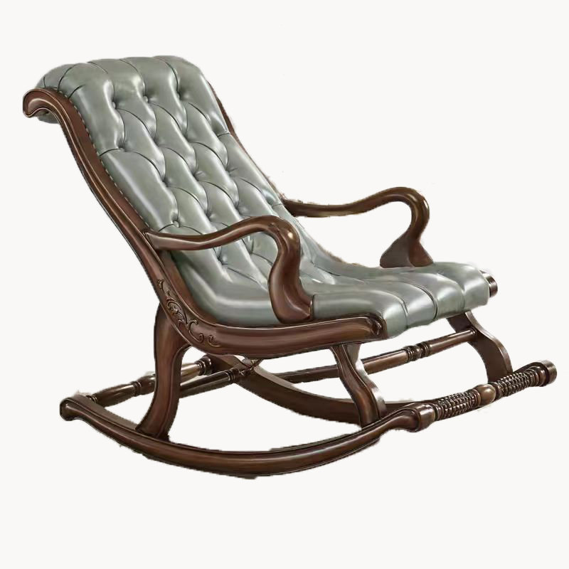 SUPROT Ergonomic Rocking Chair With Hand-carved Details. Solid Wood ...