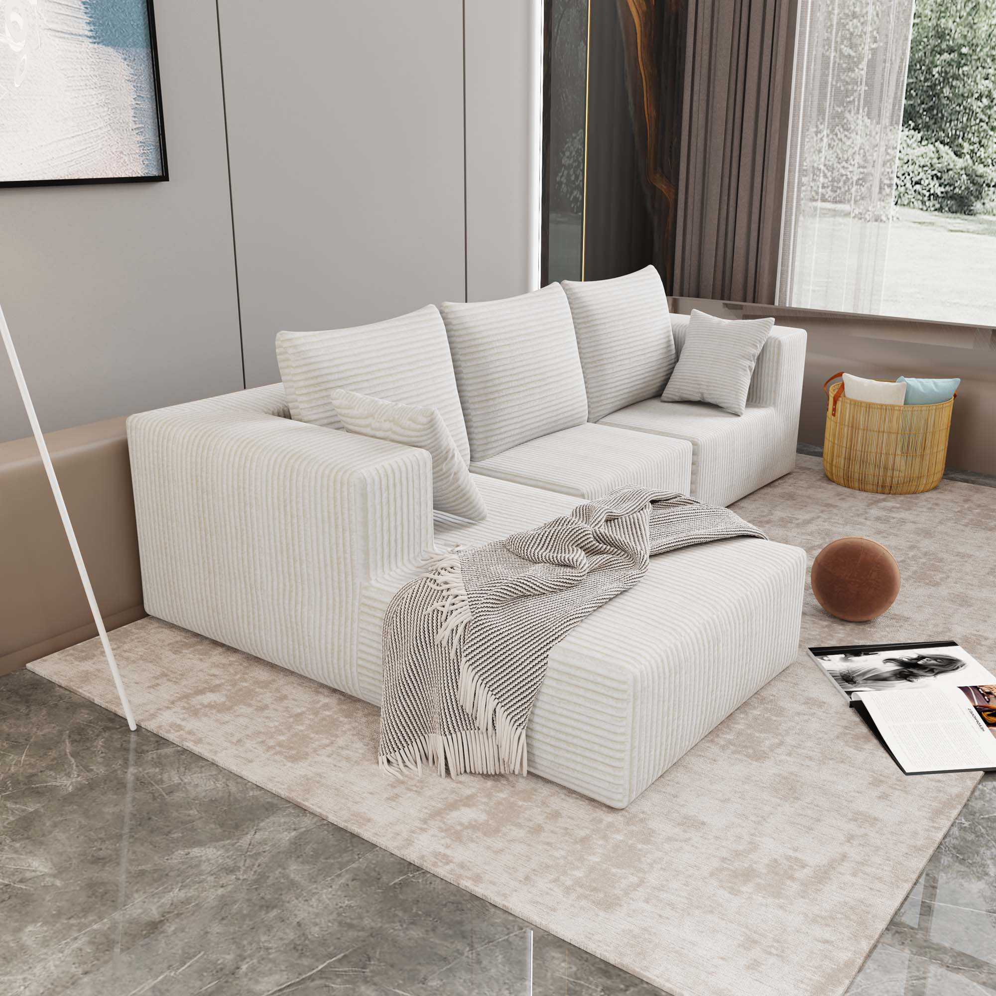 Ebern Designs Corner Combination Sofa - Wayfair Canada