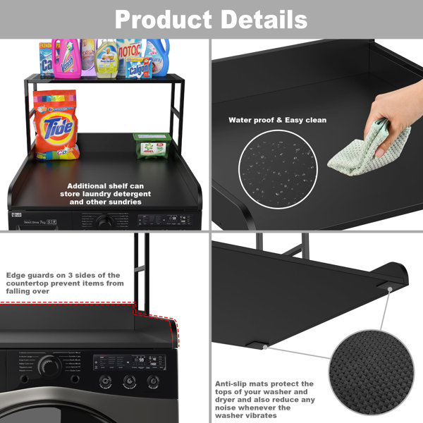 GDLF Washer Dryer Countertop Laundry Guard with Laundry Room Shelf for ...