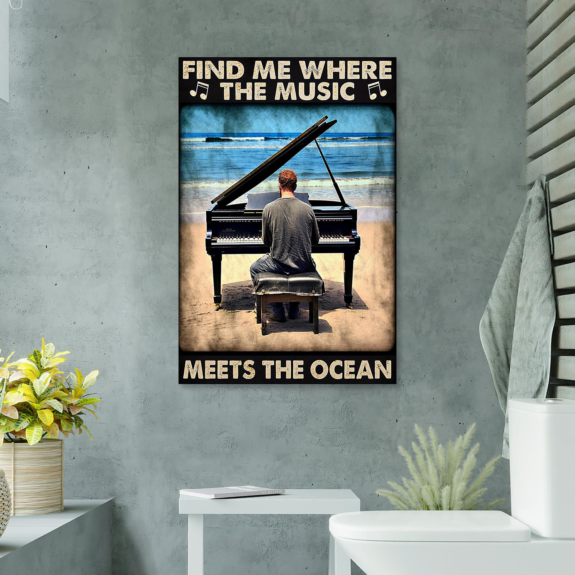 Trinx Find Me Where the Music Meets the Ocean 1 - Wrapped Canvas ...