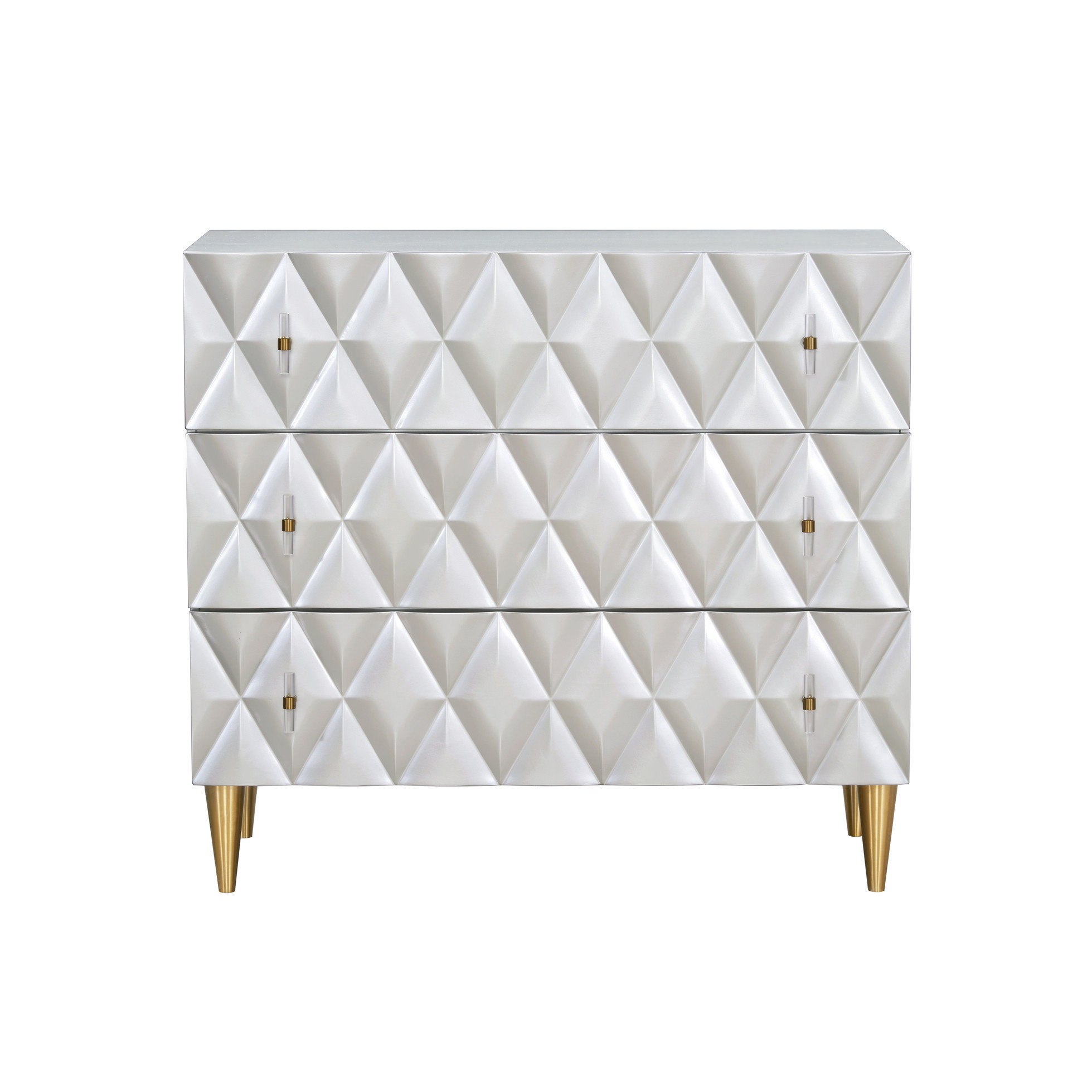 Everly Quinn Kd Legs Cabinet With Felt-lined Drawers And Metal Tapered ...