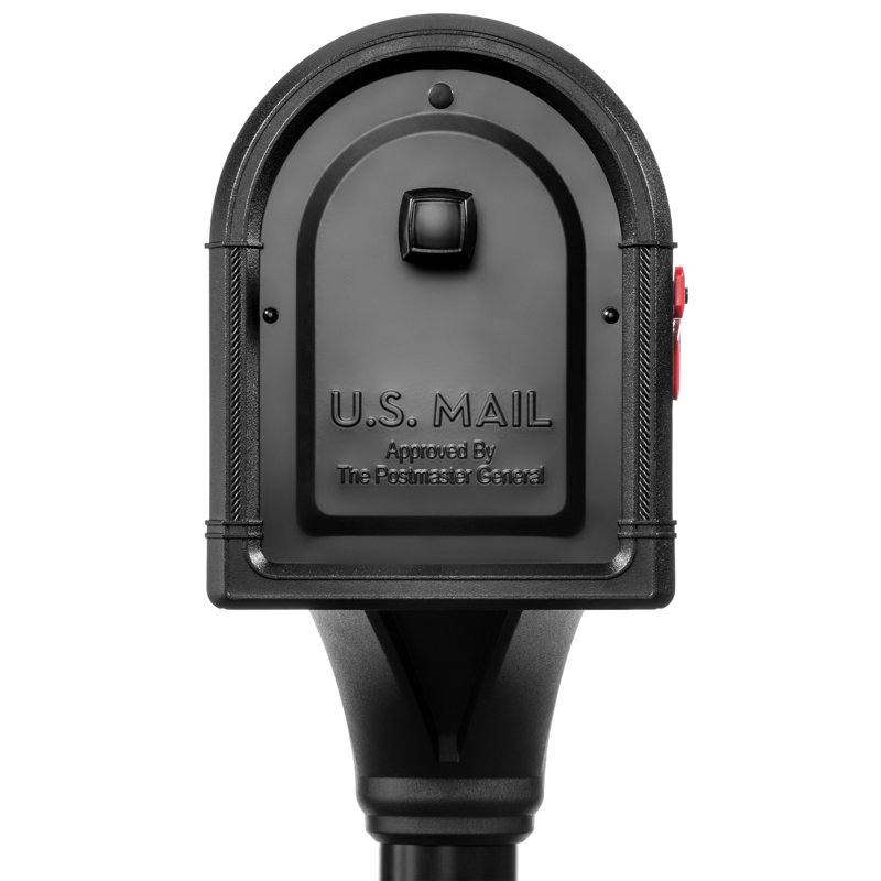 Architectural Mailboxes Roxbury Steel Post Mounted Mailbox with ...
