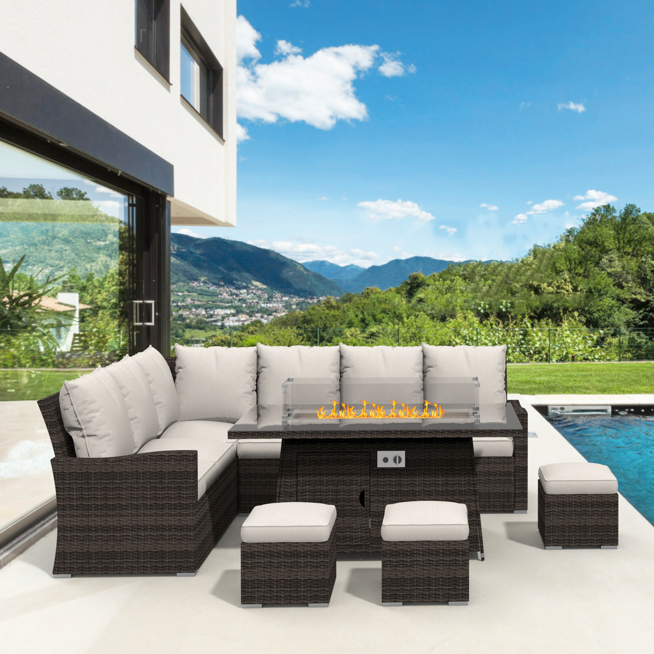 Hokku Designs Gazaway 6 Piece Sofa Seating Group with Cushions ...