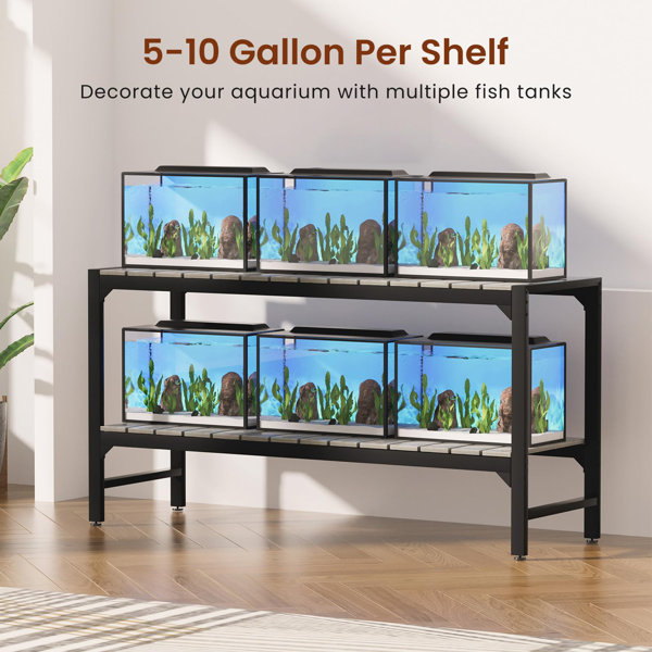 Archie & Oscar™ 55-90 Gallon Fish Tank Stand, Metal Aquarium Stand With ...