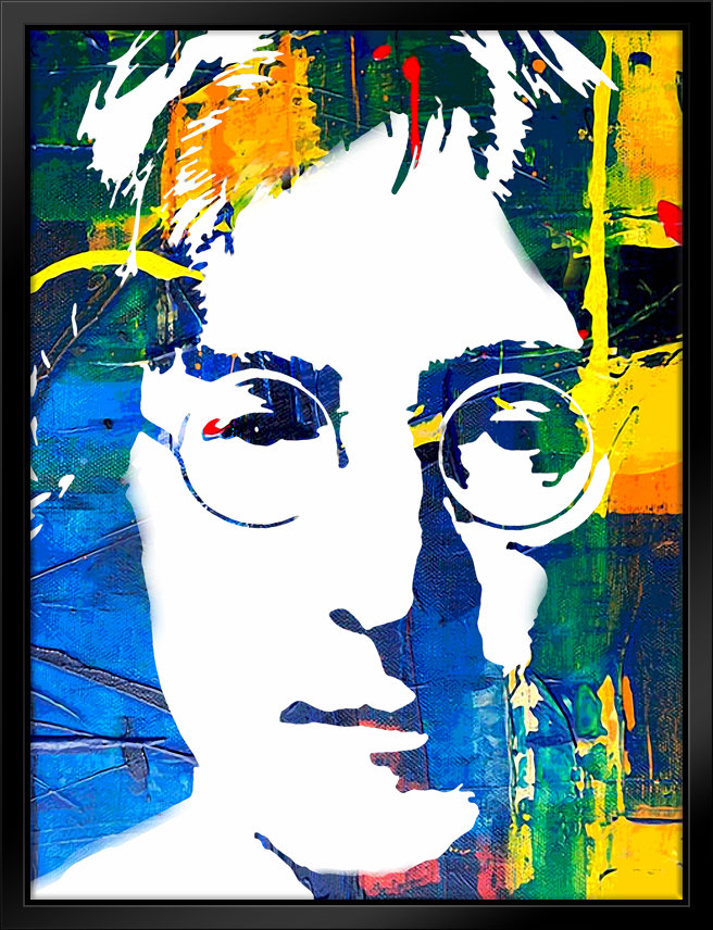 ATX Art Group LLC Lennon Pop Art-Giclee on Canvas with Float Frame ...