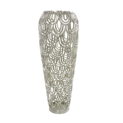 floor silver vase