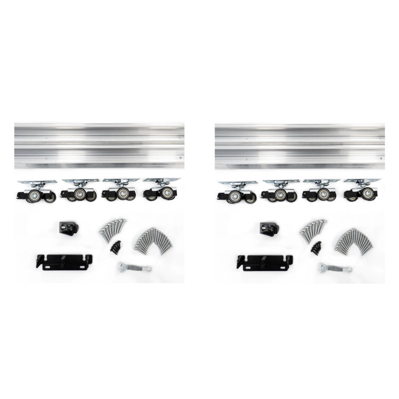 Villar Home Designs 3 Pack Heavy Duty Sliding Bypass Door Hardware KIT ...