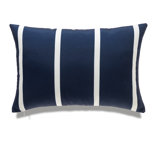 Navy Striped Outdoor Pillows You'll Love | Wayfair
