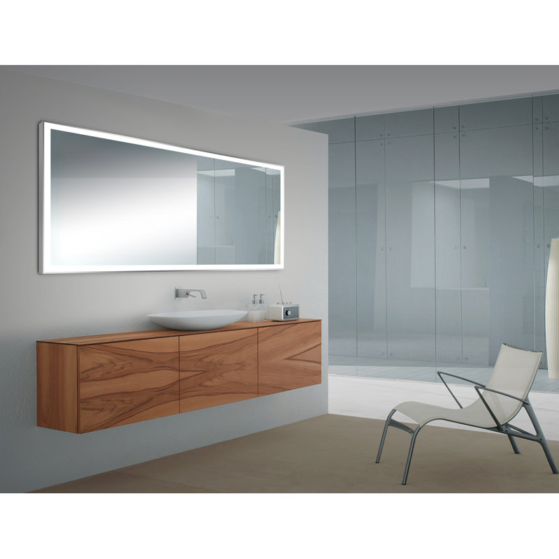 Orren Ellis Alcron Modern & Contemporary Lighted Bathroom Mirror | Wayfair