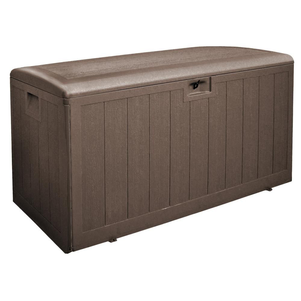 Plastic Development Group 130 Gallon Resin Outdoor Patio Storage Deck ...