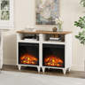Alcott Hill® End Table With Electric Fireplace, 3D Freestanding ...