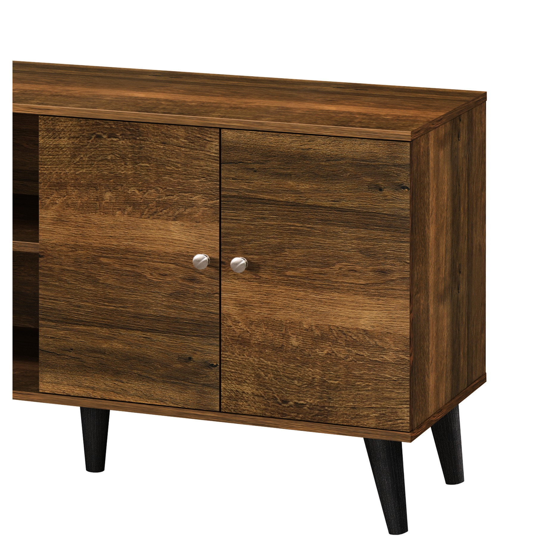 George Oliver Brown Tv Stand For Tvs Up To 50-59 Inches. With 2 Shelves ...