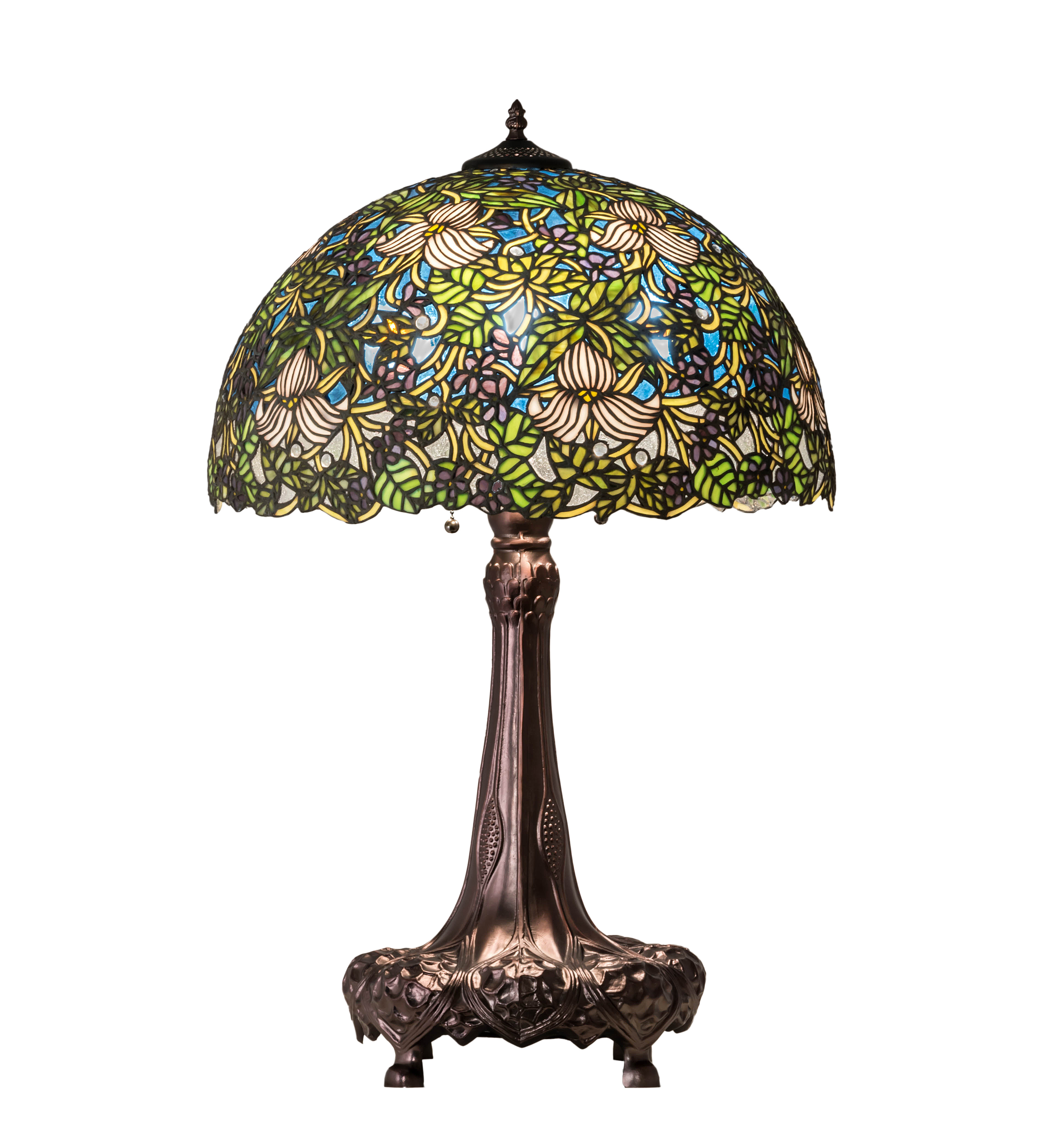 Meyda Lighting 31" High Trillium & Violet Table Lamp | Wayfair