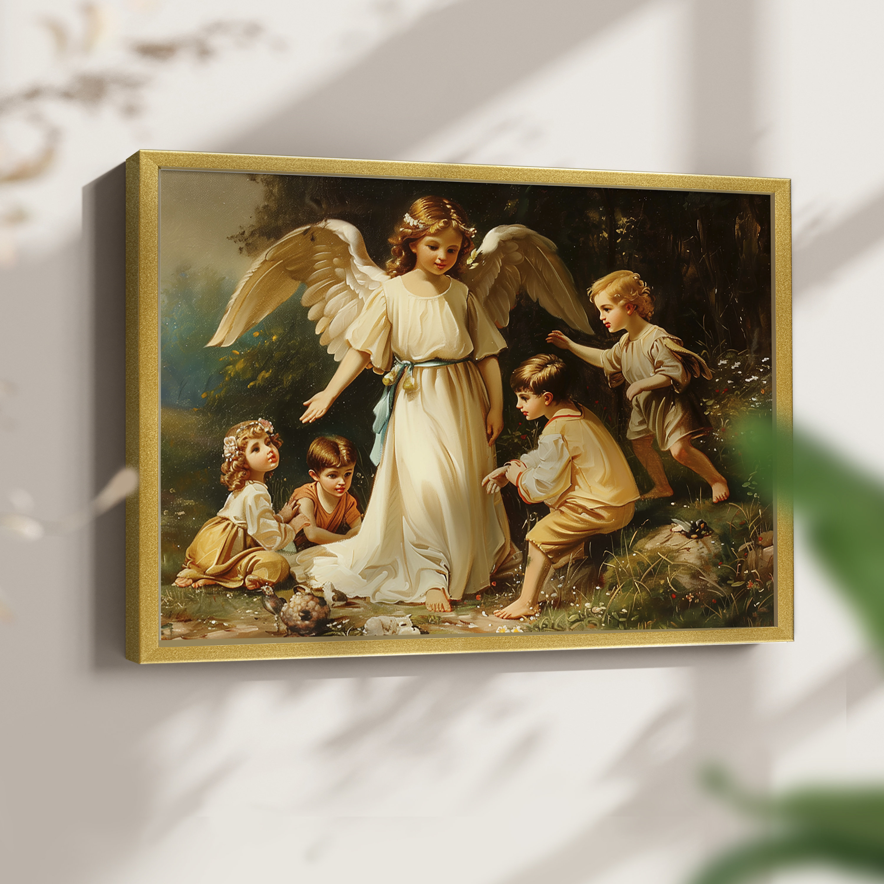 Fleur De Lis Living Angels From Above-CX -Framed Print - Restickable ...