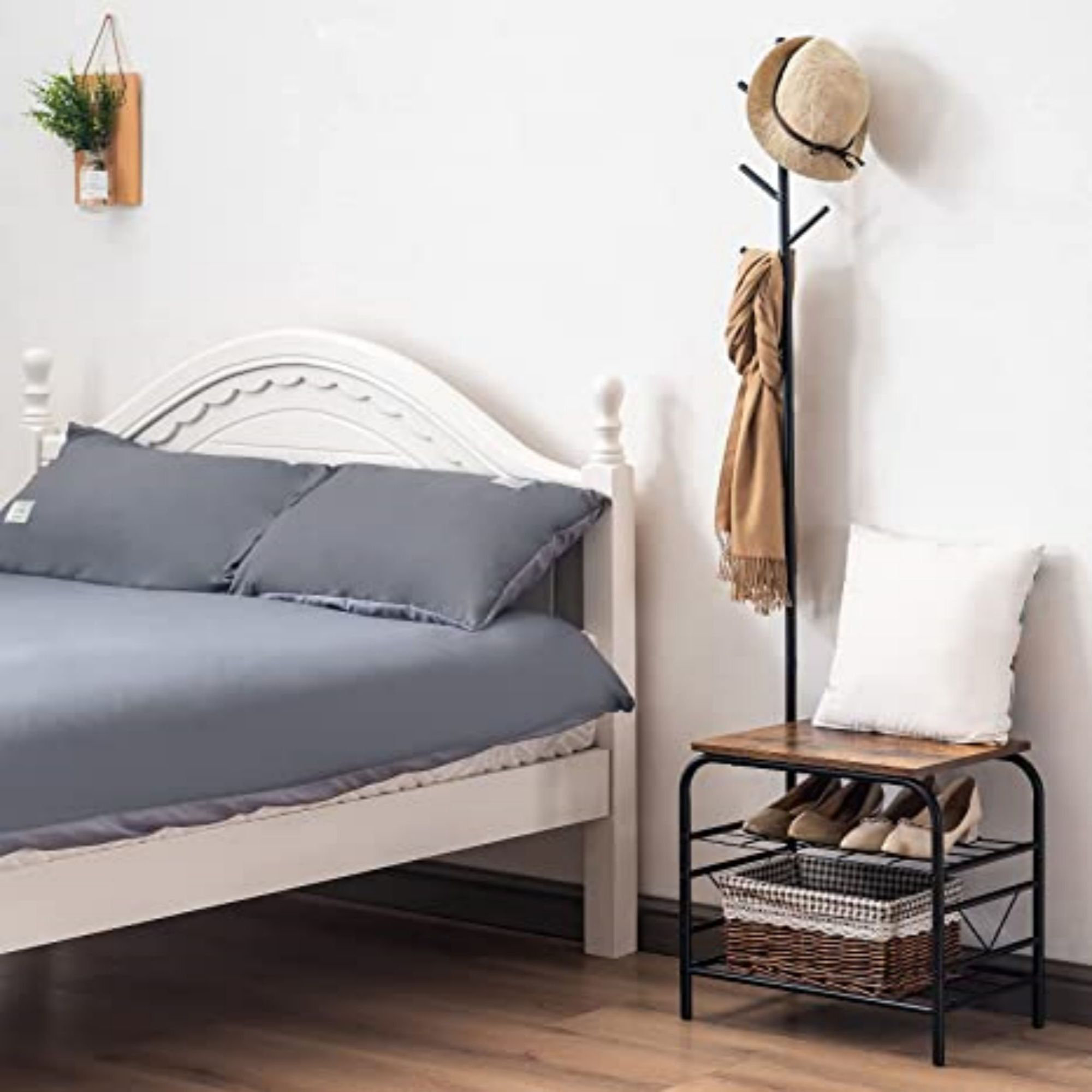 17 Stories Small Coat Rack With Bench, Entryway Bench With Coat Rack ...