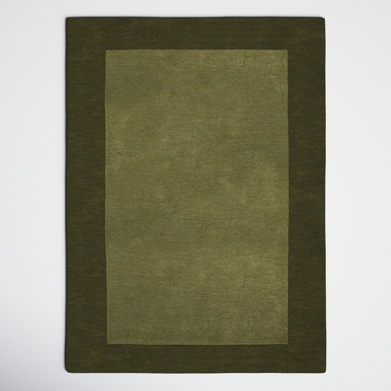 Birch Lane™ Dolma Handmade Hand Loomed Wool Dark and Hunter Green Rug ...