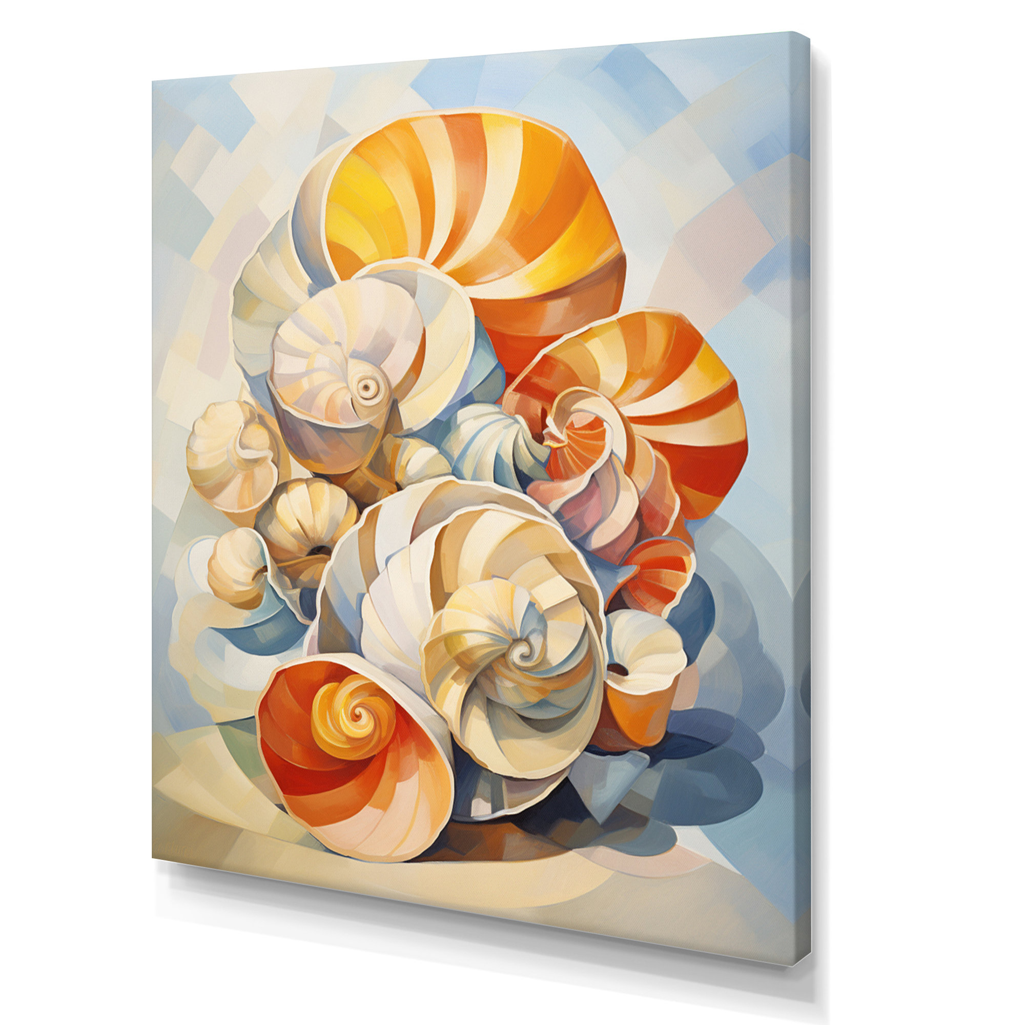 Rosecliff Heights Daleny Cubist Colorful Seashells - Print | Wayfair