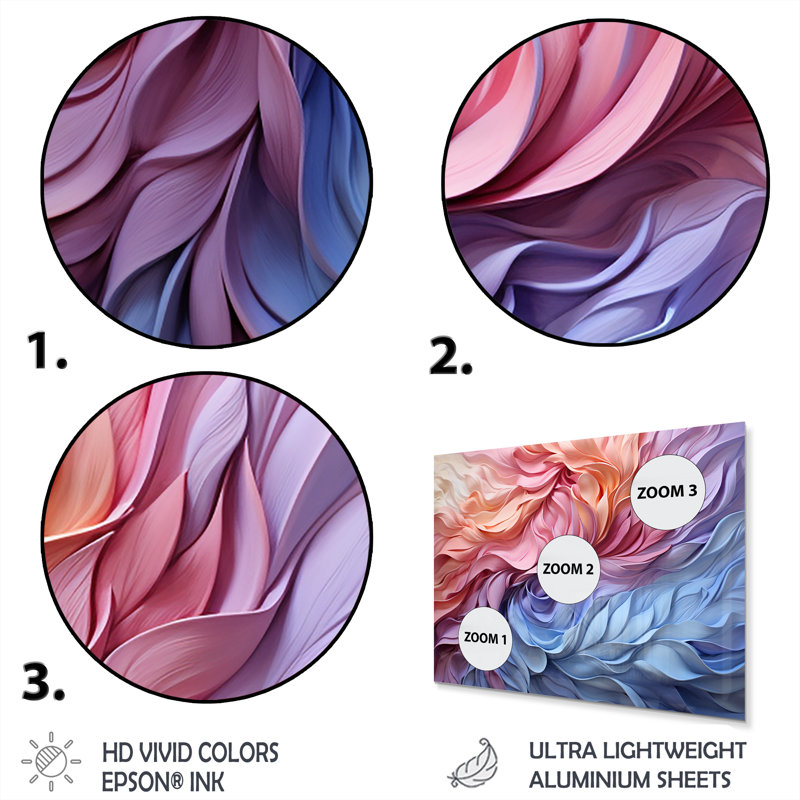 Design Art Pastel Swirls - Abstract Spirals Metal Wall Decor Set | Wayfair