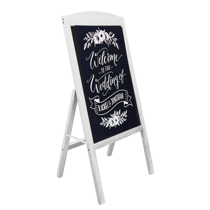 UNHO Wood Magnetic Free-Standing Chalkboard, 35.4" x 16.7" & Reviews ...