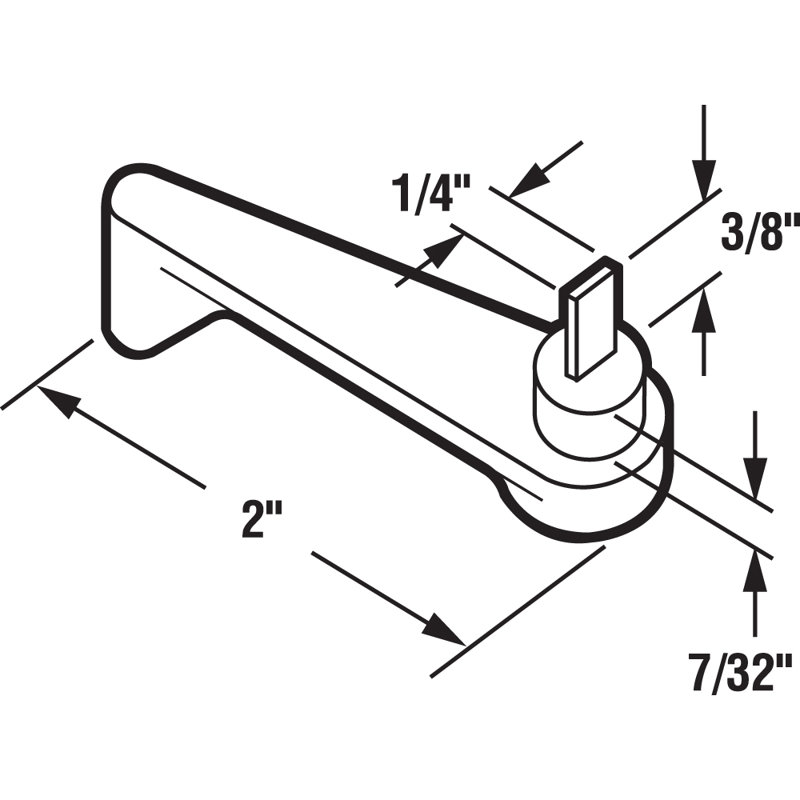 Prime-Line Black Plastic, Sliding Door Latch Lever (Single Pack) | Wayfair