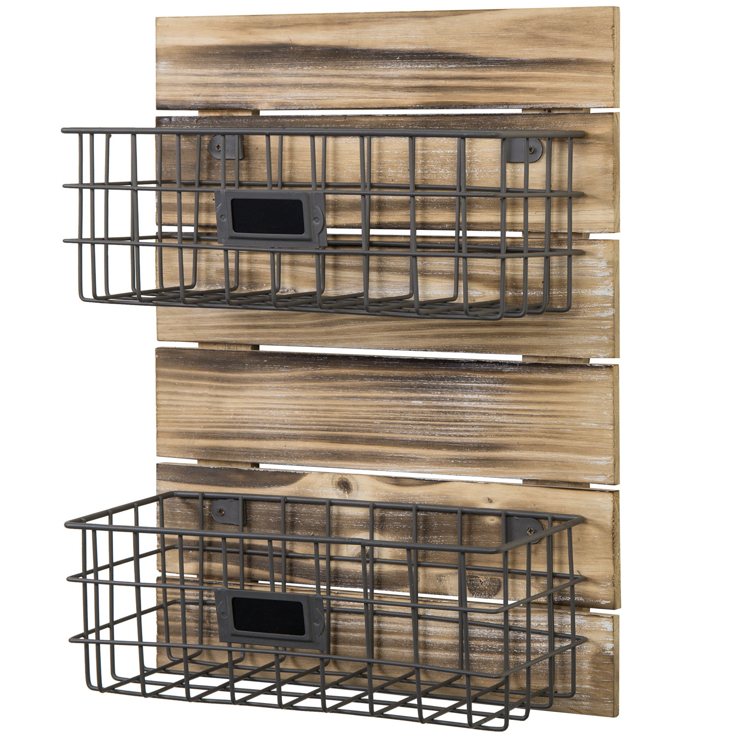 Gracie Oaks Ashita Wall Storage Organizer with Chalkboard and Wall ...