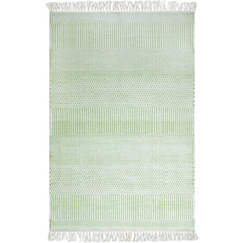 CompanyC Somner Handmade Flatweave Spring Green Indoor / Outdoor Area ...