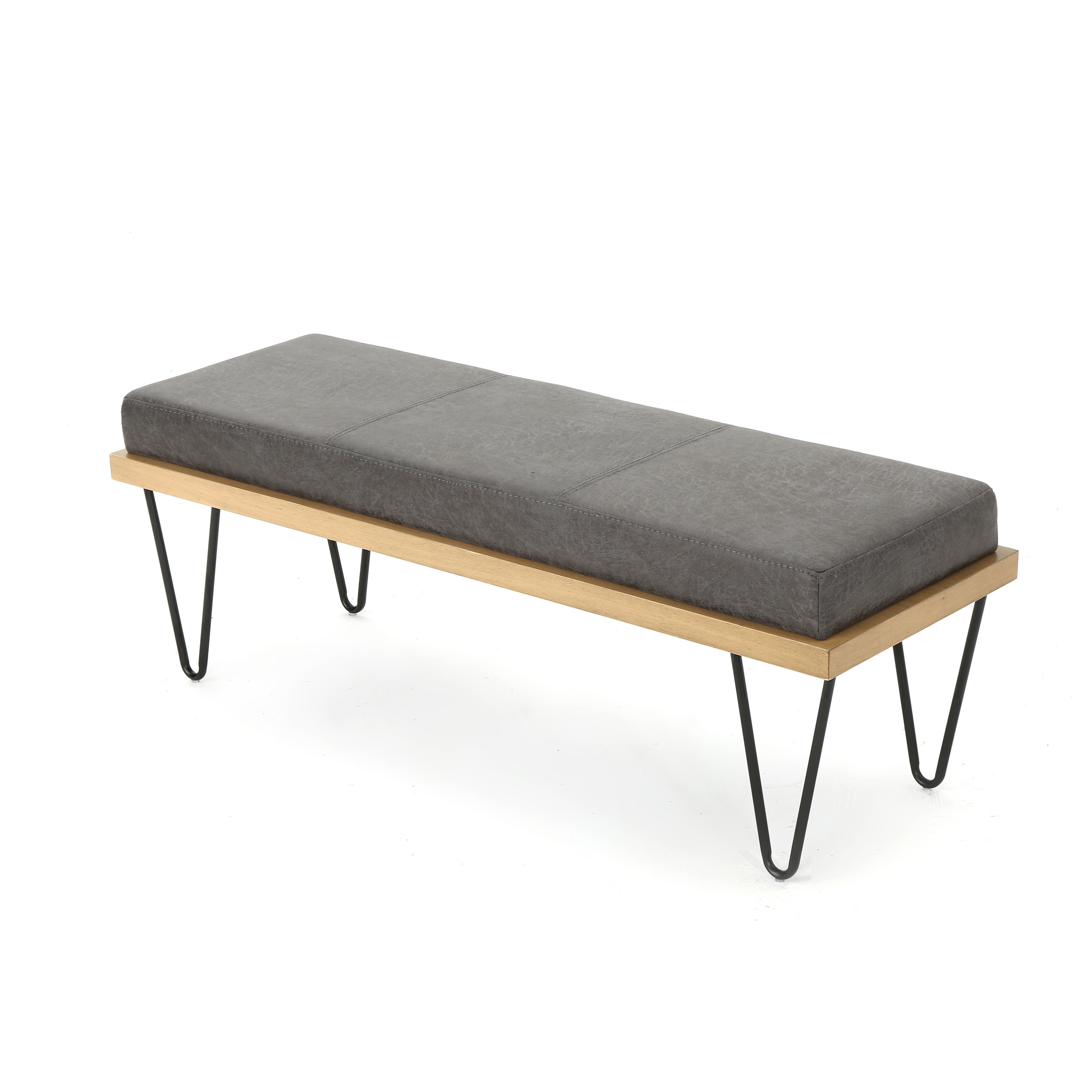 17 Stories Modern Fabric Bench | Wayfair