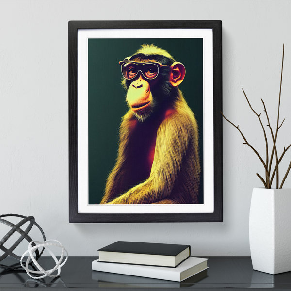 Happy Larry Special Monkey - Picture Frame Graphic Art | Wayfair.co.uk